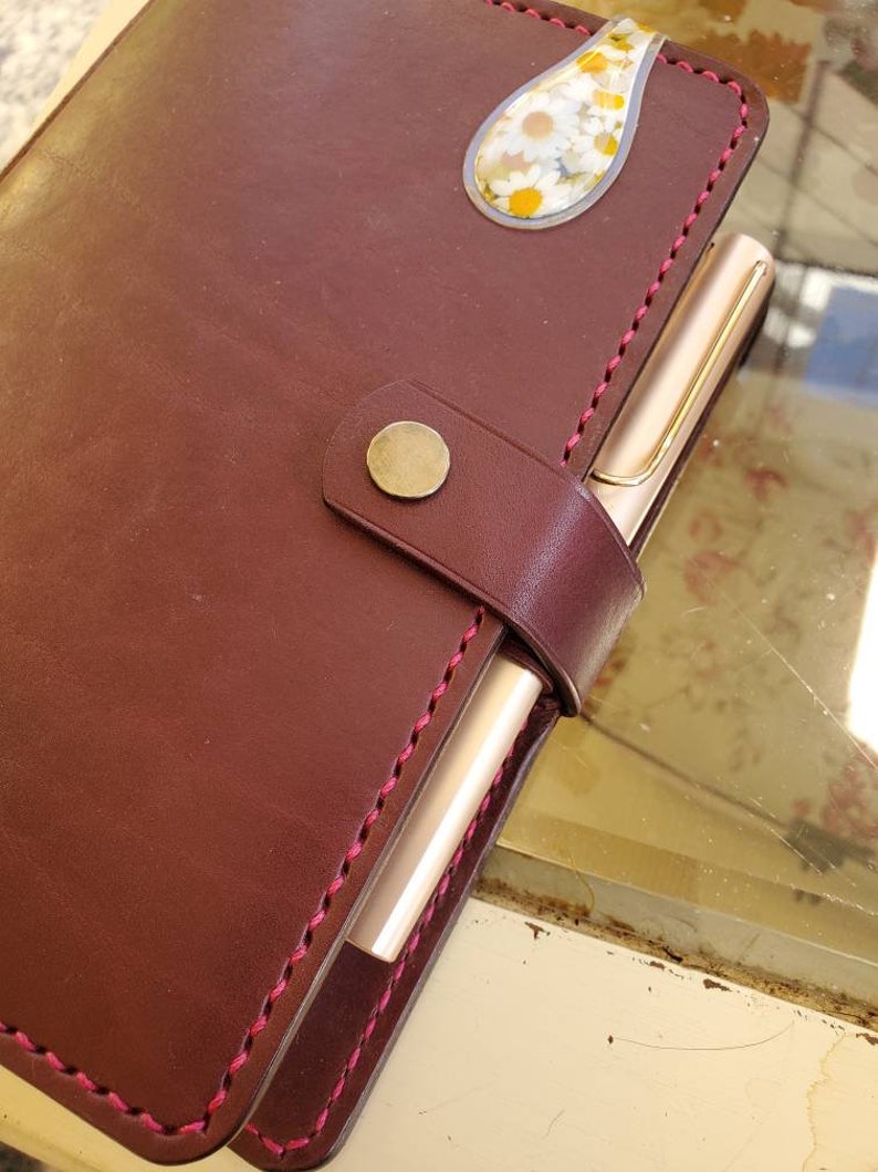 Snap Closure for Leather Cover Leather Snap Planner Cover | Etsy