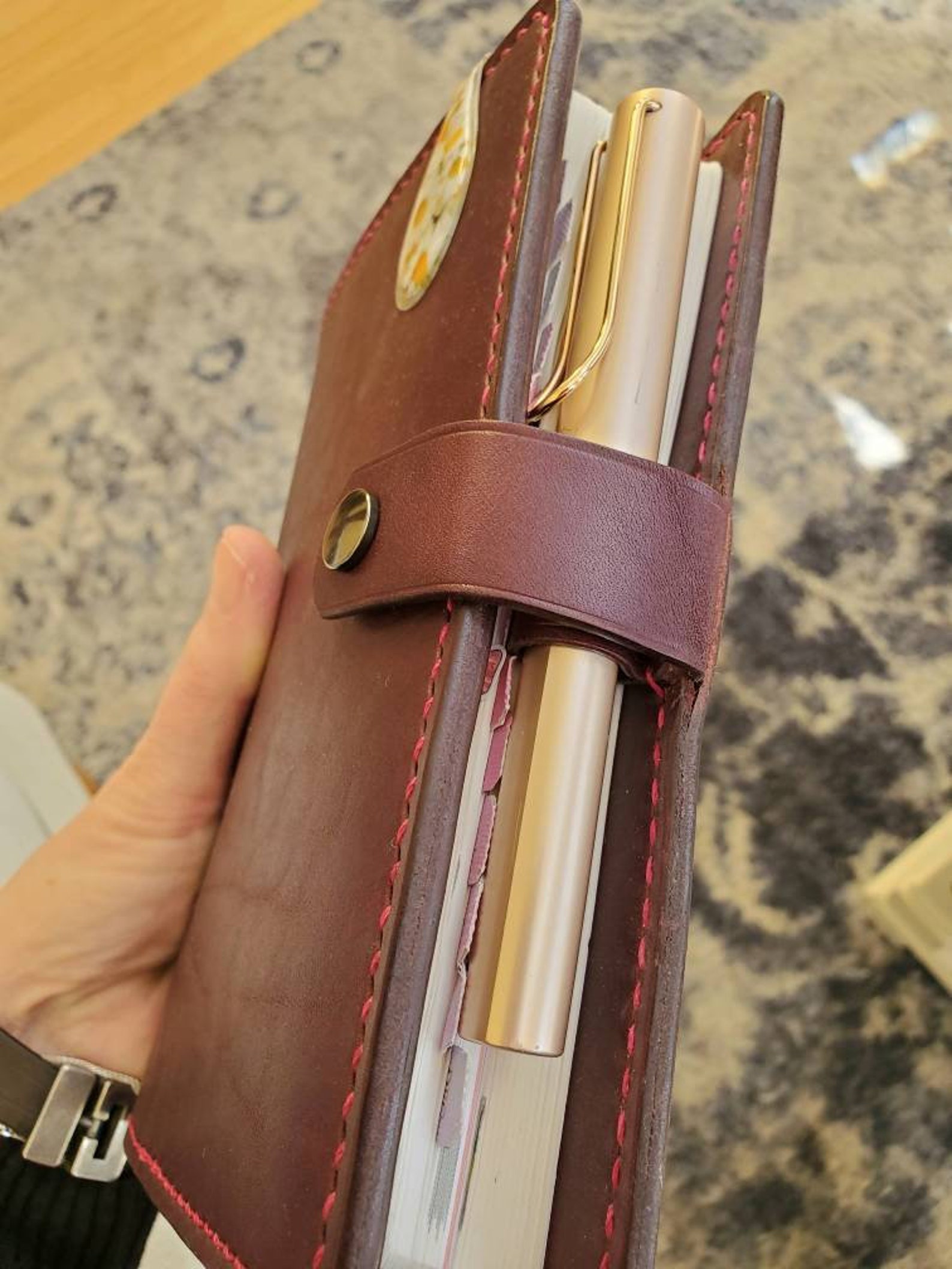 Snap Closure for Leather Cover Leather Snap Planner Cover | Etsy