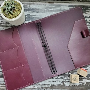 A5 Leather Traveler's Notebook Cover, Executive A5 Leather Cover ...