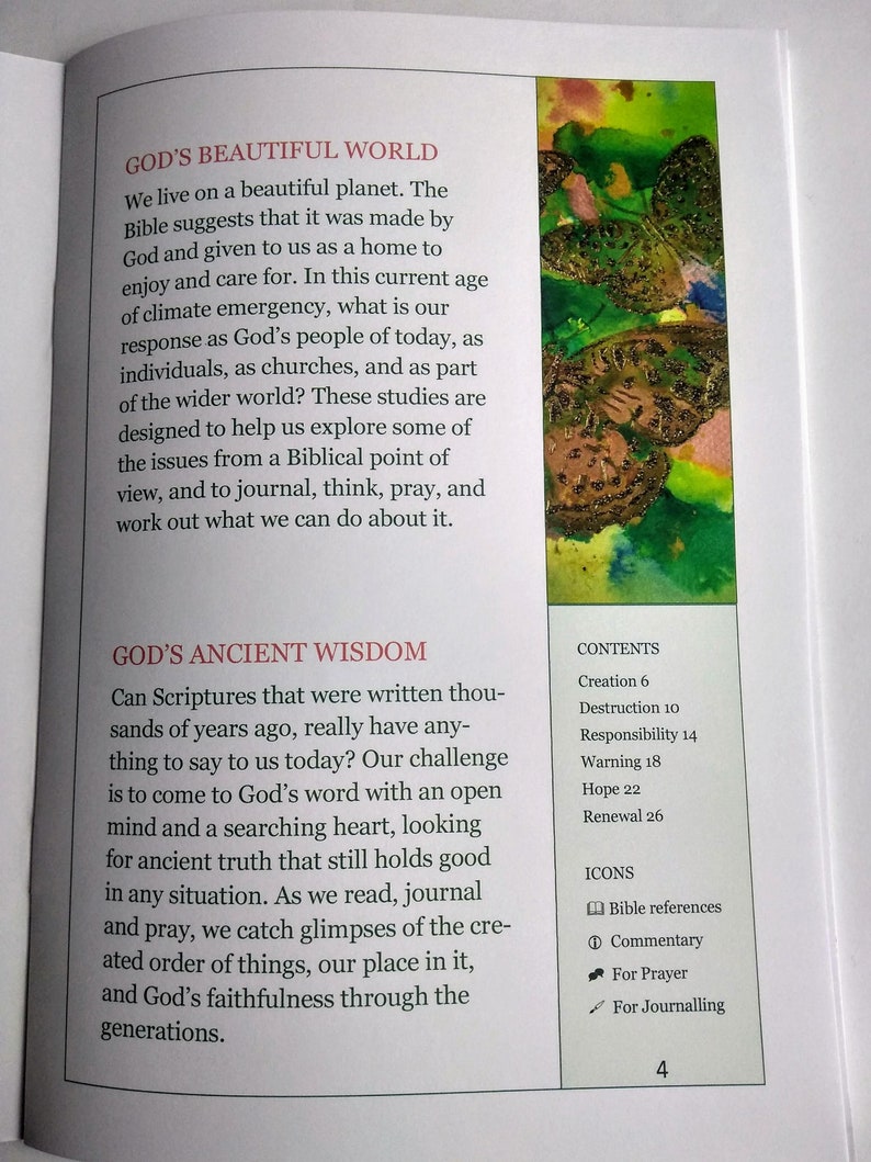 God's Creation Our Concern Bible Journalling course study | Etsy