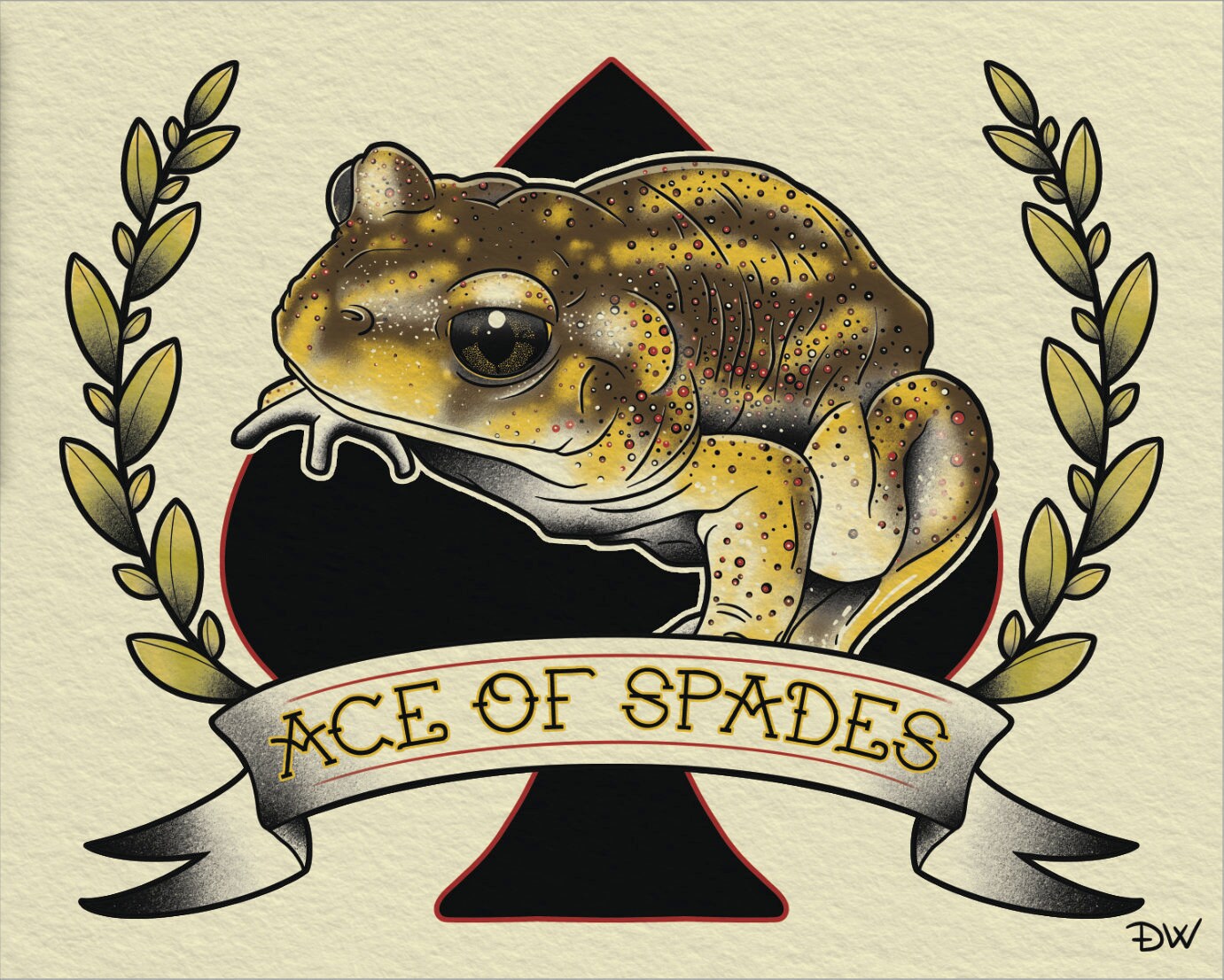 Frog With Ace Of Spades