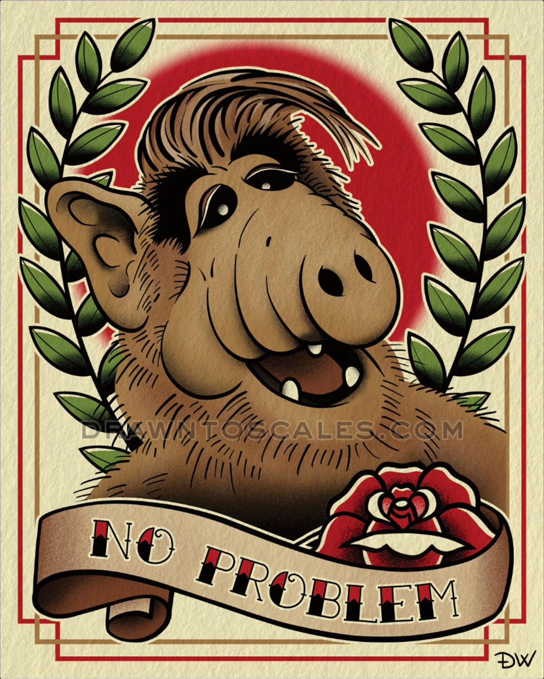 No Problem, ALF Fan Art (8x10 Print), FREE SHIPPING - Etsy