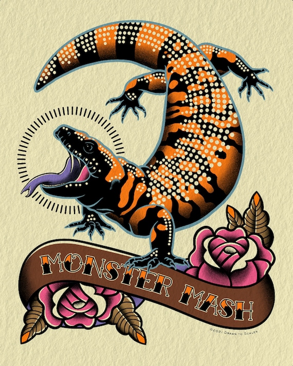 Gila Monster Art | Etsy