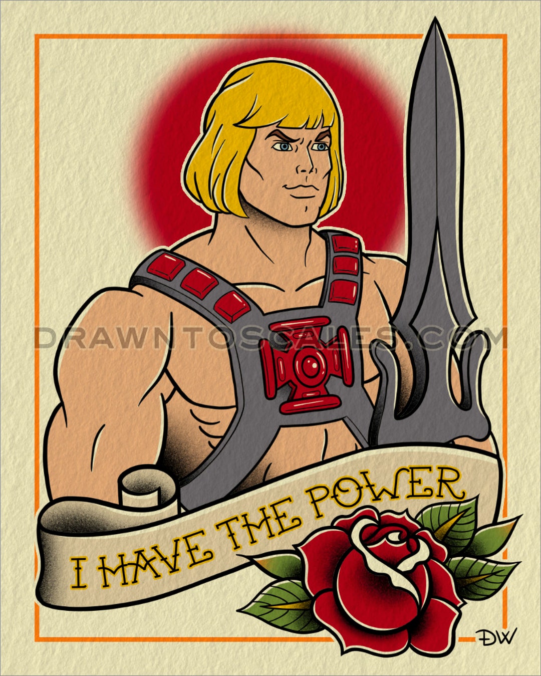 He Man Masters Of The Universe Fan Art Print Etsy