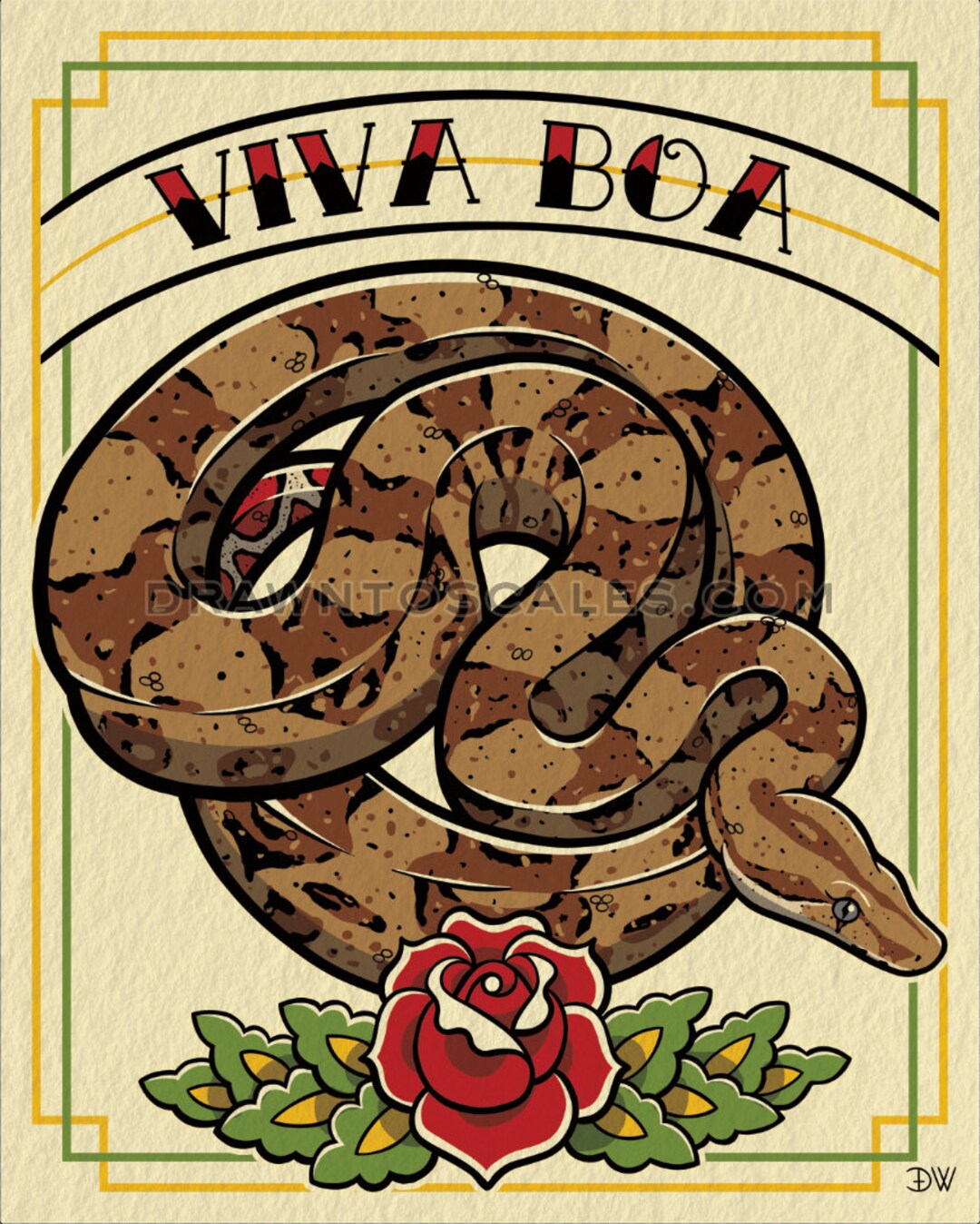 Viva Boa Constrictor 8x10 Print, FREE SHIPPING - Etsy