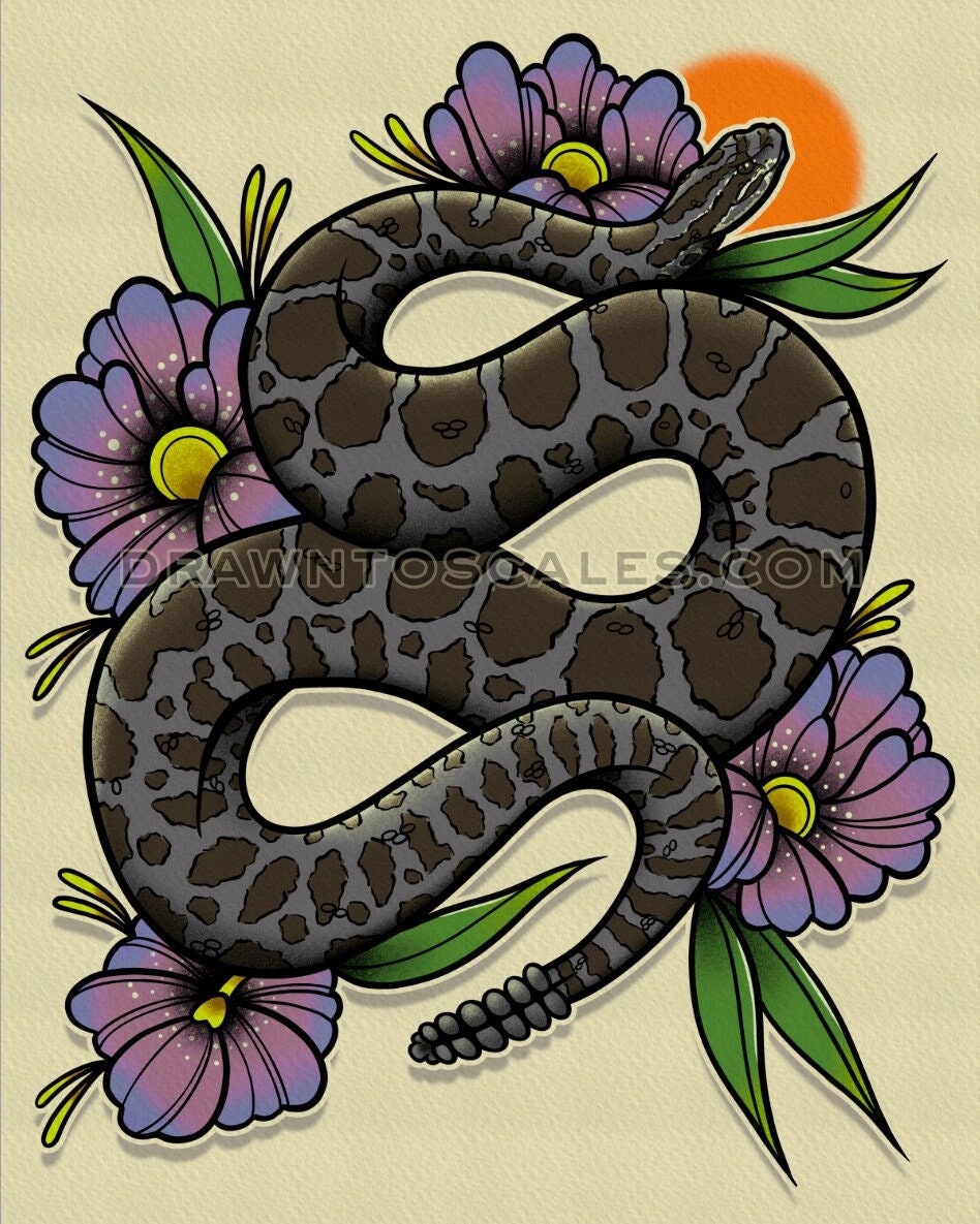Tribal Rattlesnake Tattoo
