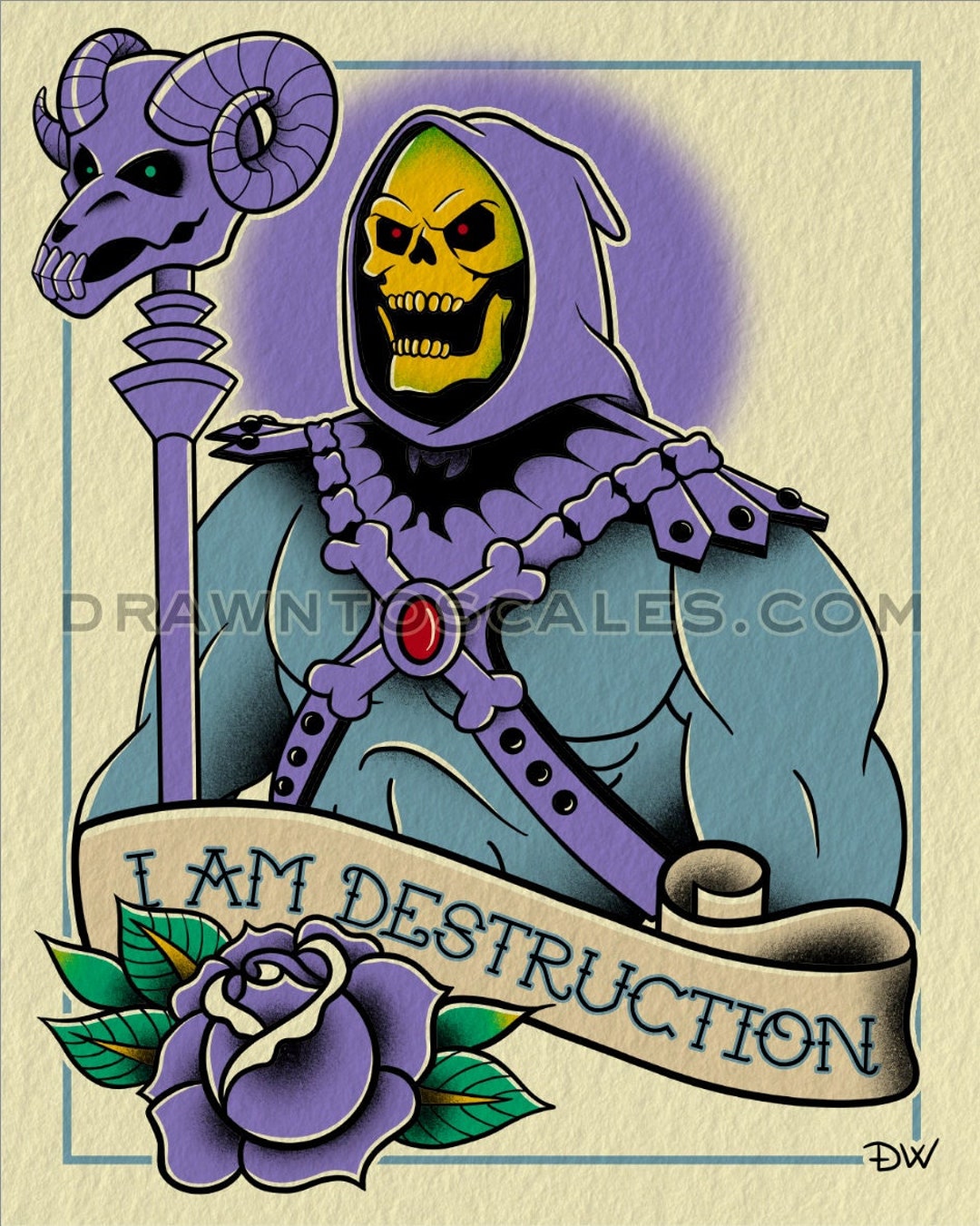 Skeletor Masters of the Universe Fan Art Print - Etsy