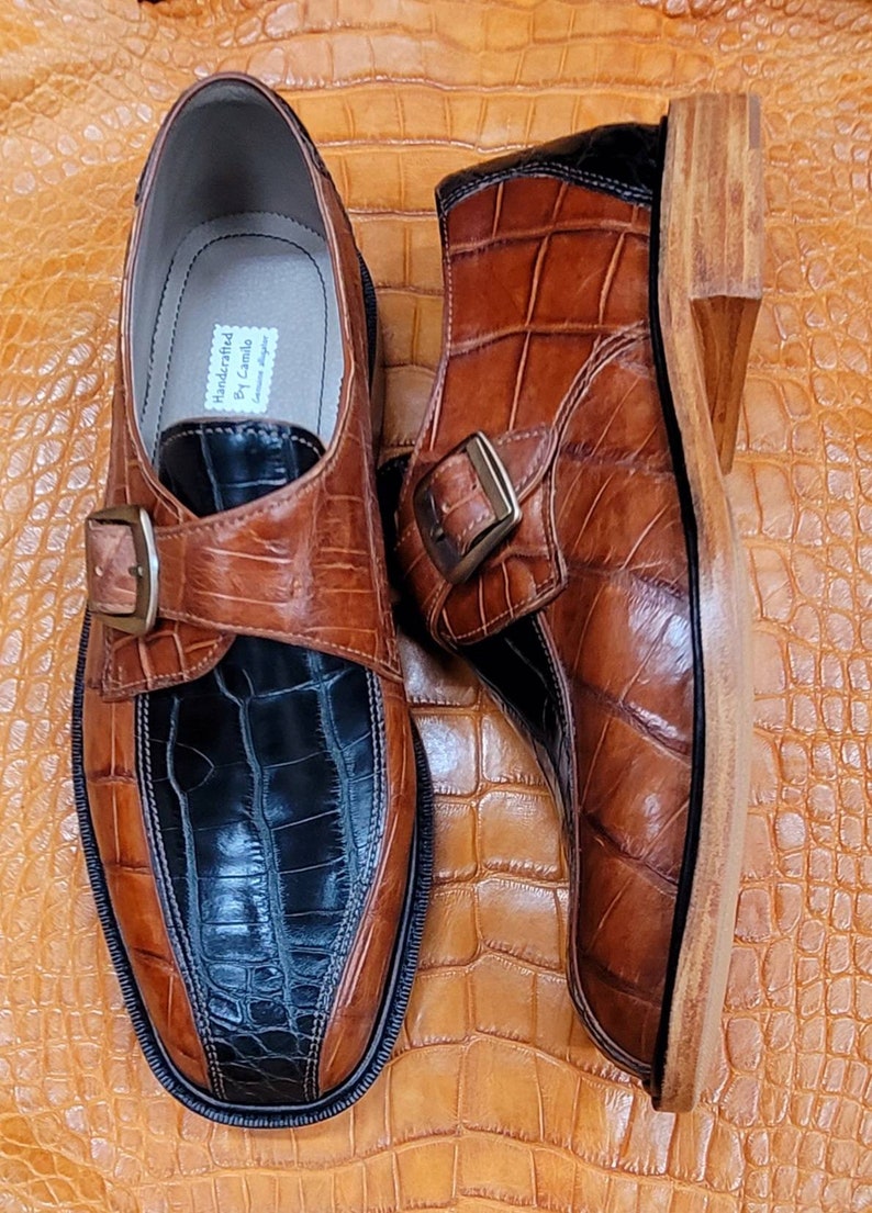 Single Monk Strap, One Buckle Strap Style, Alligator Shoes - Etsy