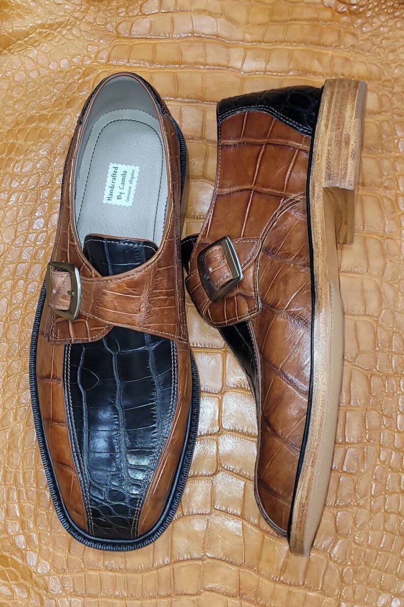 Single Monk Strap, One Buckle Strap Style, Alligator Shoes - Etsy