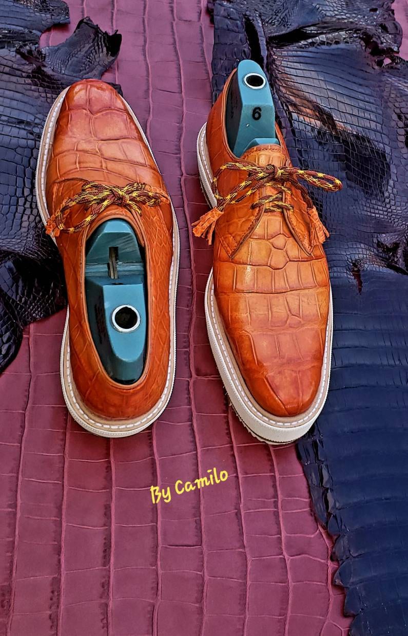 Sneakers, Casual Shoes Exotic Leather, Alligator, Lizard, Piton ...