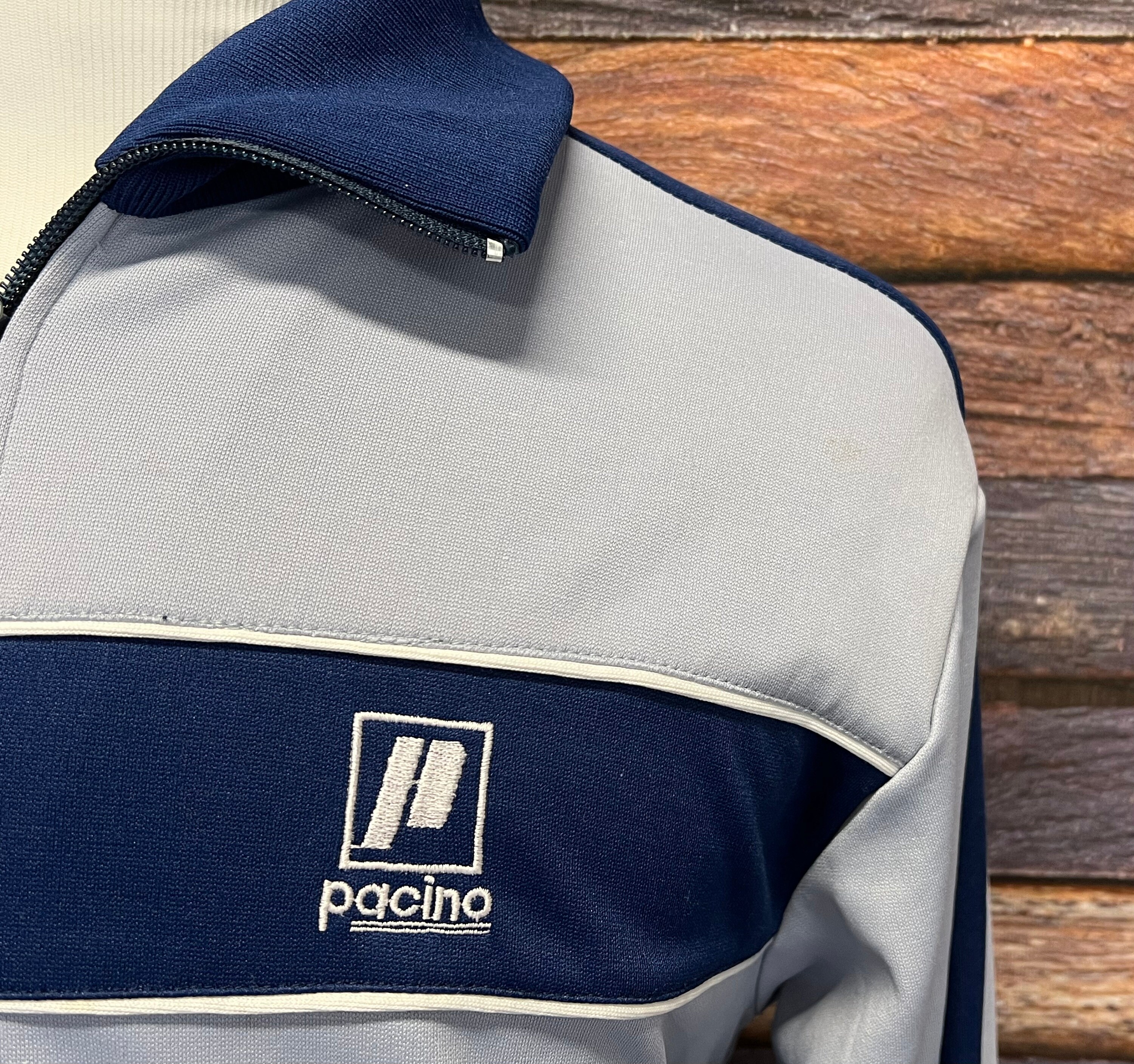 Vintage 1980s Pacino Blue and Gray Sports Track Jacket Vintage 80s ...