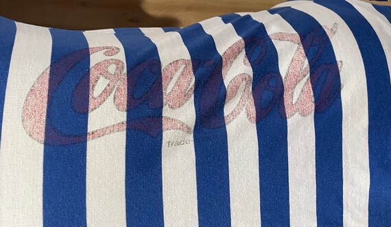 Vintage Coca - Cola Coke Soda Blue and White Striped … - Gem