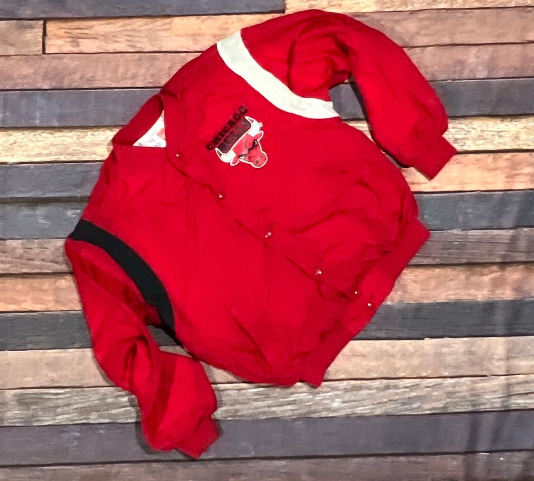 Vintage 80s RARE Chicago Bulls 1980s NBA Basketball Jacket Size Large ...
