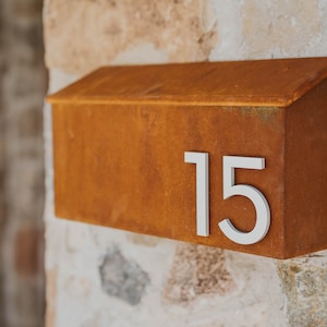 Corten Steel Modern & Contemporary Mailbox- Mid-century-custom Mailbox ...