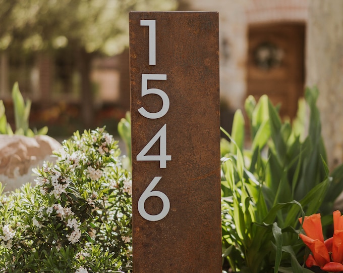 House Numbers Metal, Custom House Sign, Corten Sign Custom ...