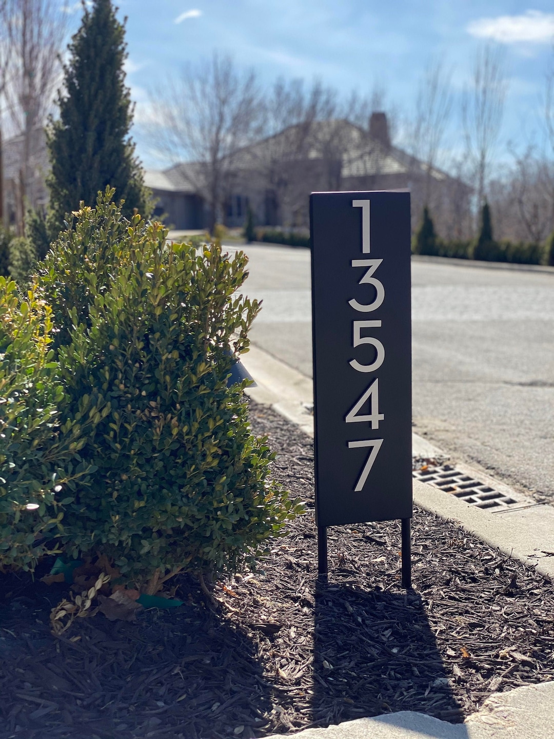 Welcome Home Yard Sign/4"h Numbers/vertical/sign on Stakes/address ...