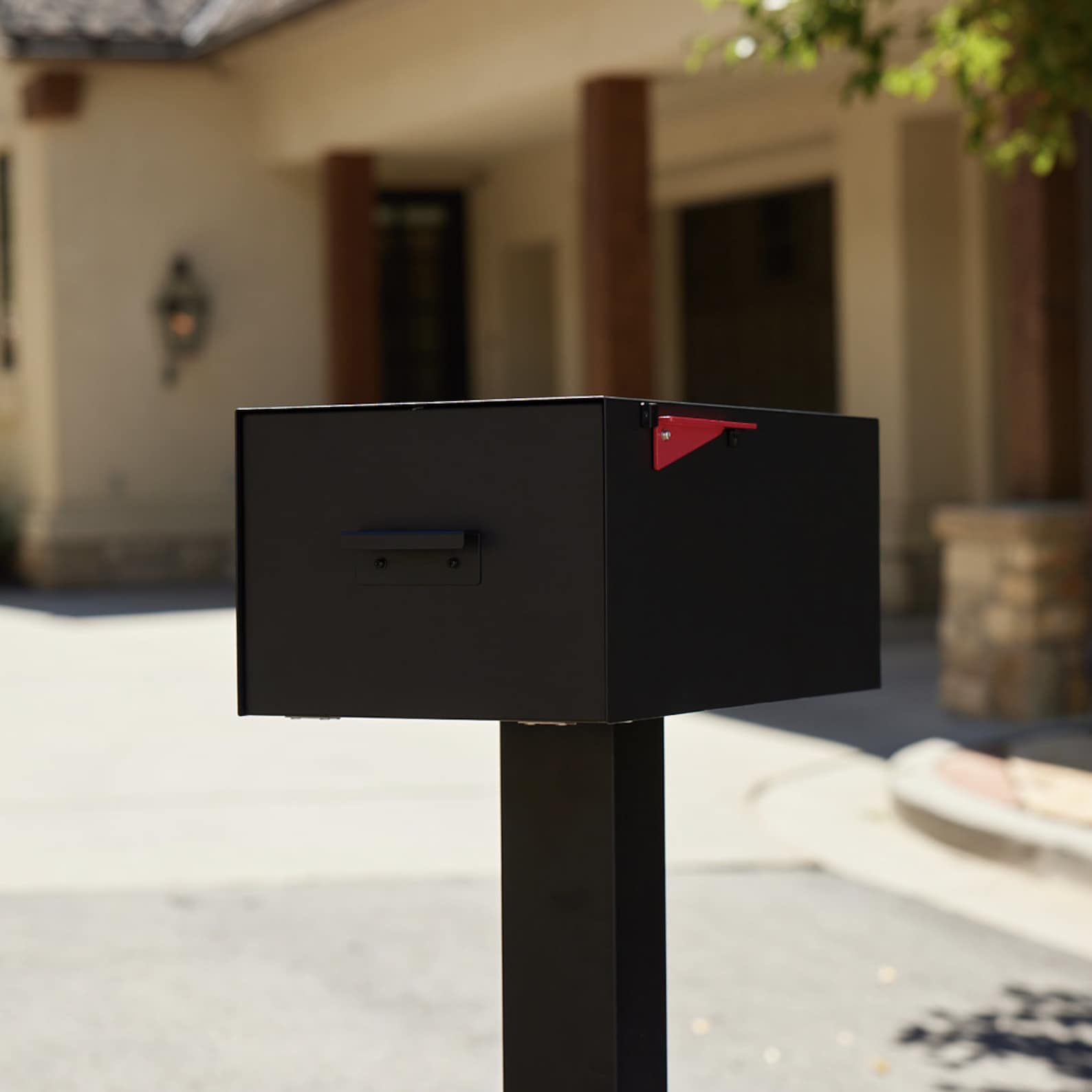 Large Black Malone Mailbox Post Mounted Mid-century Powder Coated ...