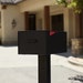 Large Black Malone Mailbox Post Mounted Mid-century Powder Coated ...