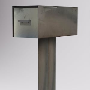 Corten Steel Malone Mailbox Post Mounted- Mid-century- Powder Coated ...