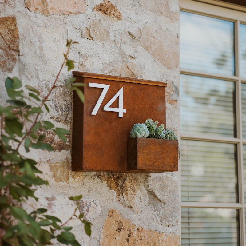 Modern Mailbox Numbers - Etsy
