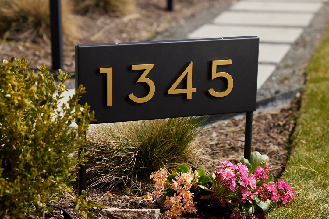 Hi Neighbor Yard Sign/4h Numbers/vertical/sign on Stakes/address Plaque ...