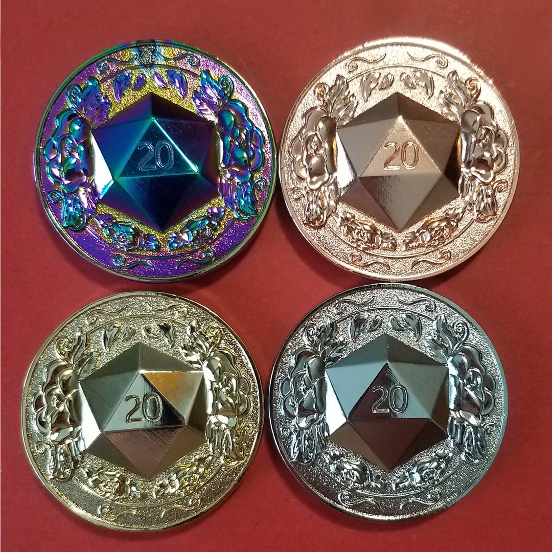 D20 3D Flip Coin - Etsy
