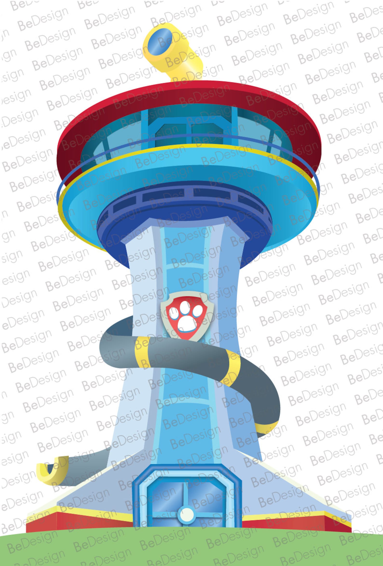 Paw Patrol uitkijktoren vector Torre de Control patrulla | Etsy