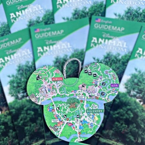 Wood Disney Map Mickey Head Sign - Etsy