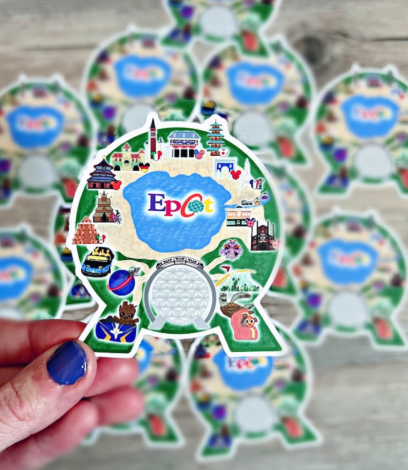 Epcot Map Die Cut Sticker Waterproof & Weatherproof - Etsy