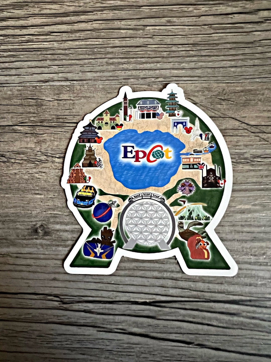 Epcot Map Die Cut Magnet- Waterproof & Weatherproof - Etsy