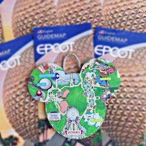 Wood Disney Map Mickey Head Sign - Etsy