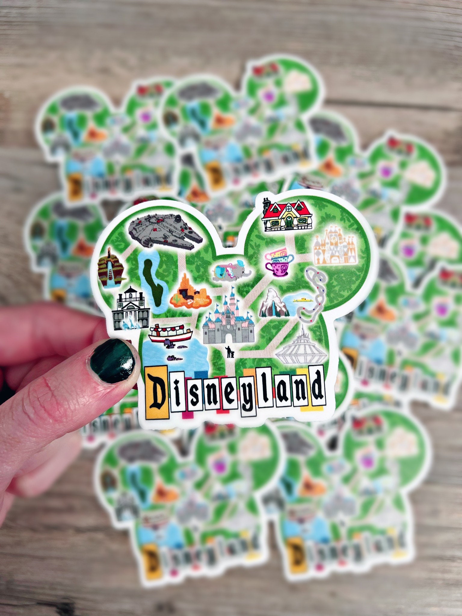 Disneyland Map Die Cut Sticker- Waterproof & Weatherproof - Etsy