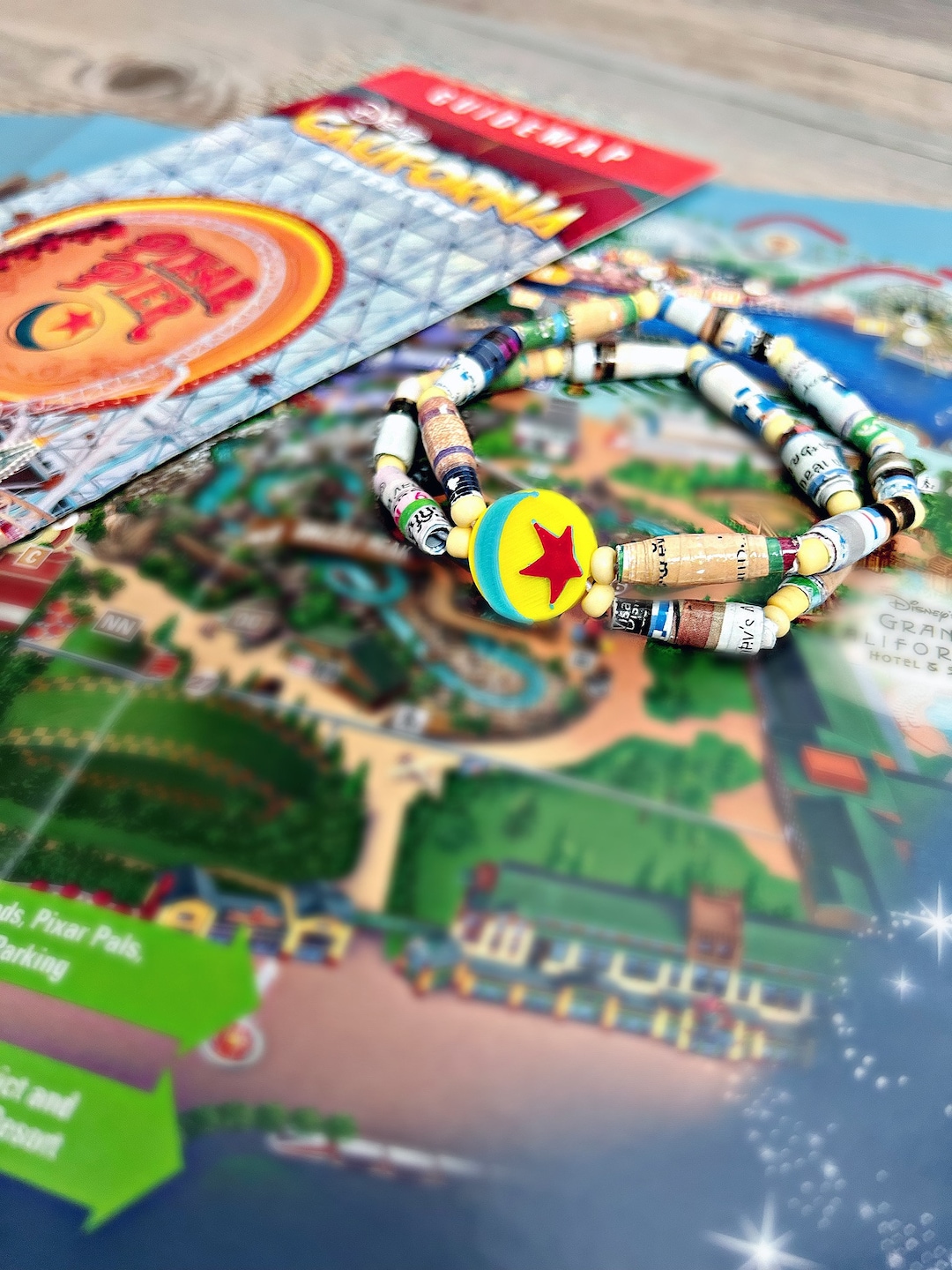 Pixar Ball -upcycled Disney Map Bracelets; Luxo Jr Ball - Etsy