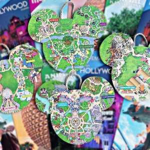 Wood Disney Map Mickey Head Sign - Etsy