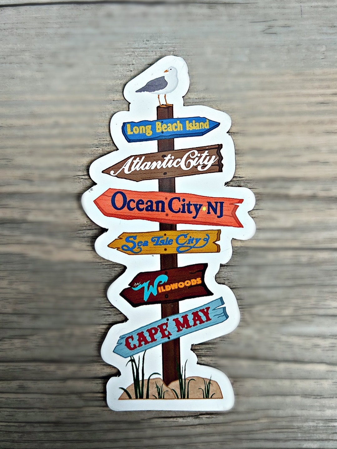 Jersey Shore Directional Sign Magnet- Seagull- LBI - Atlantic City ...