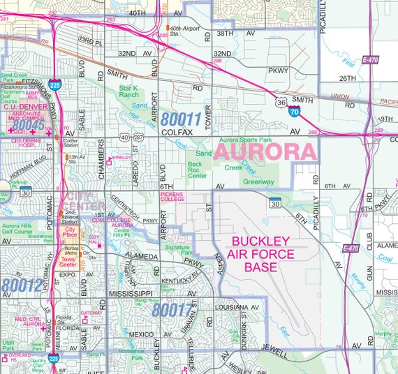 Denver Map With Zip Codes - Map