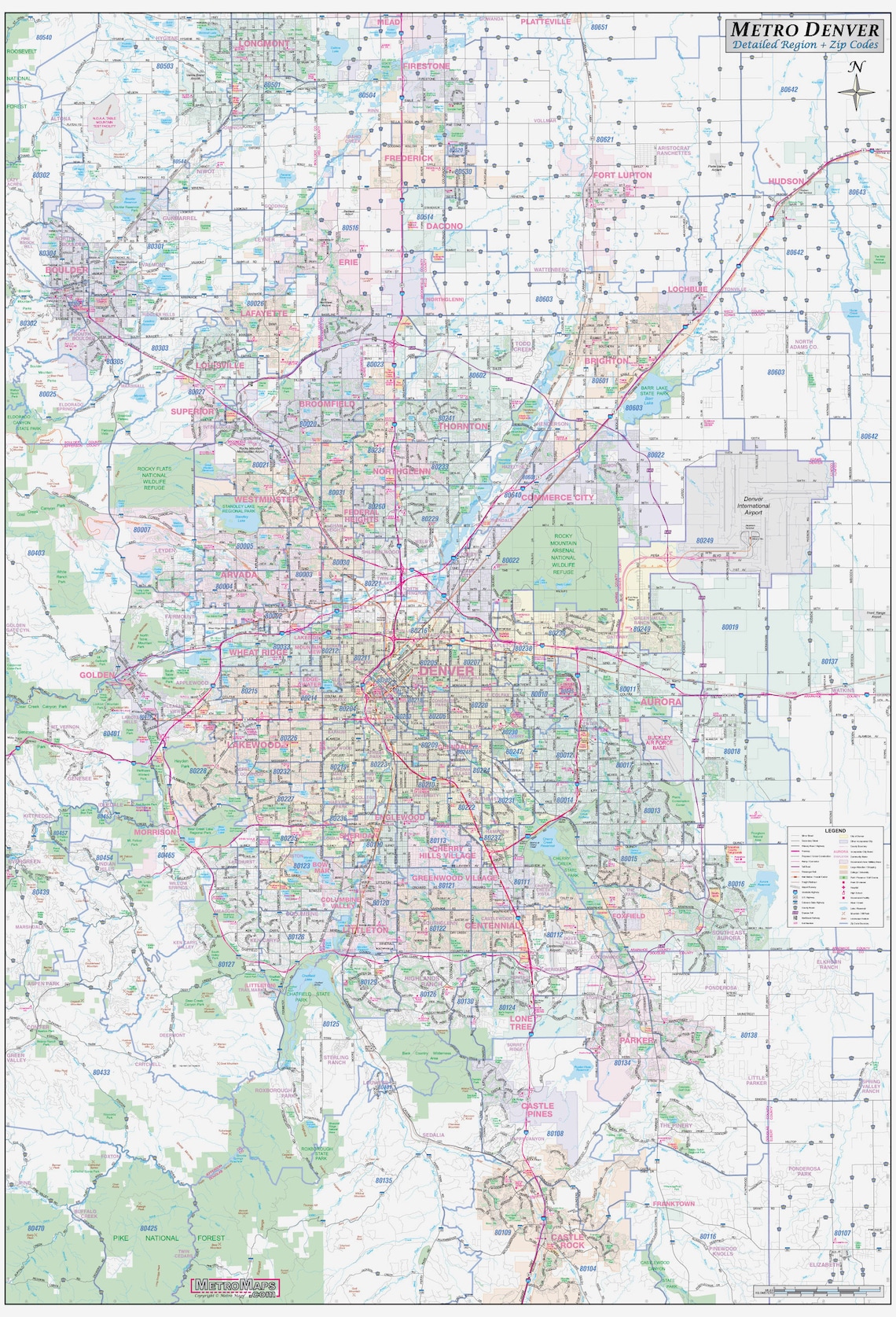 Zip Code Map Denver Metro - Map