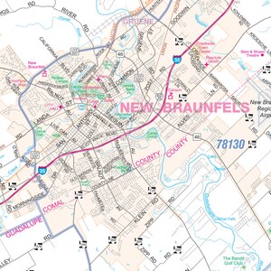 San Antonio/bexar County Detailed Region Wall Map W/zip Codes 2 Large ...