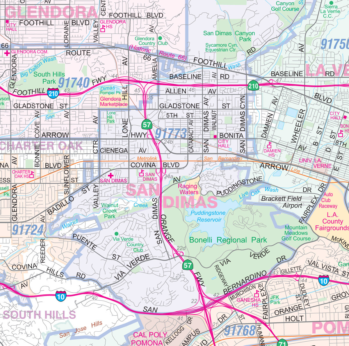 Greater Los Angeles Detailed Region Wall Map - Etsy Australia