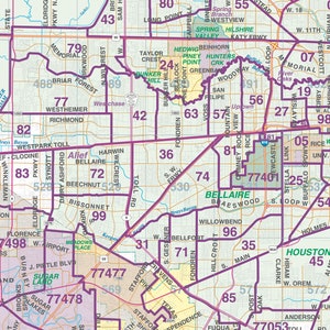 Greater Houston / Harris County Wall Map - Etsy