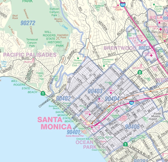 Santa Monica Ca Zip Code Map - Printable Maps Online