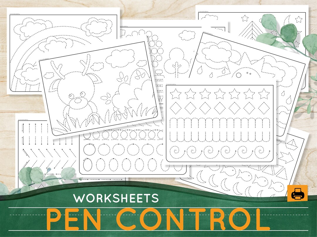 PEN CONTROL Tracing Worksheets Printable Preschool Worksheets for ...