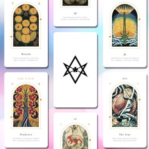 Minimalist Thoth Tarot Cards, Thoth Tarot Cards With Keywords, Aleister ...