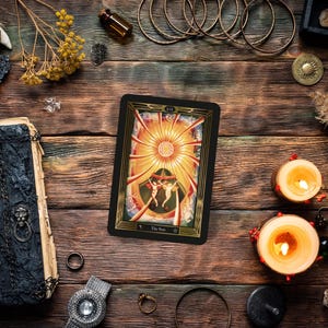 Mini Thoth Tarot Deck, Gold Thoth Tarot Cards, Aleister Crowley Tarot ...