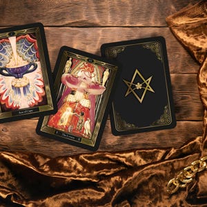 Thoth Tarot Set, Mini Thoth Tarot Cards + Thoth Tarot Mat, Crowley ...
