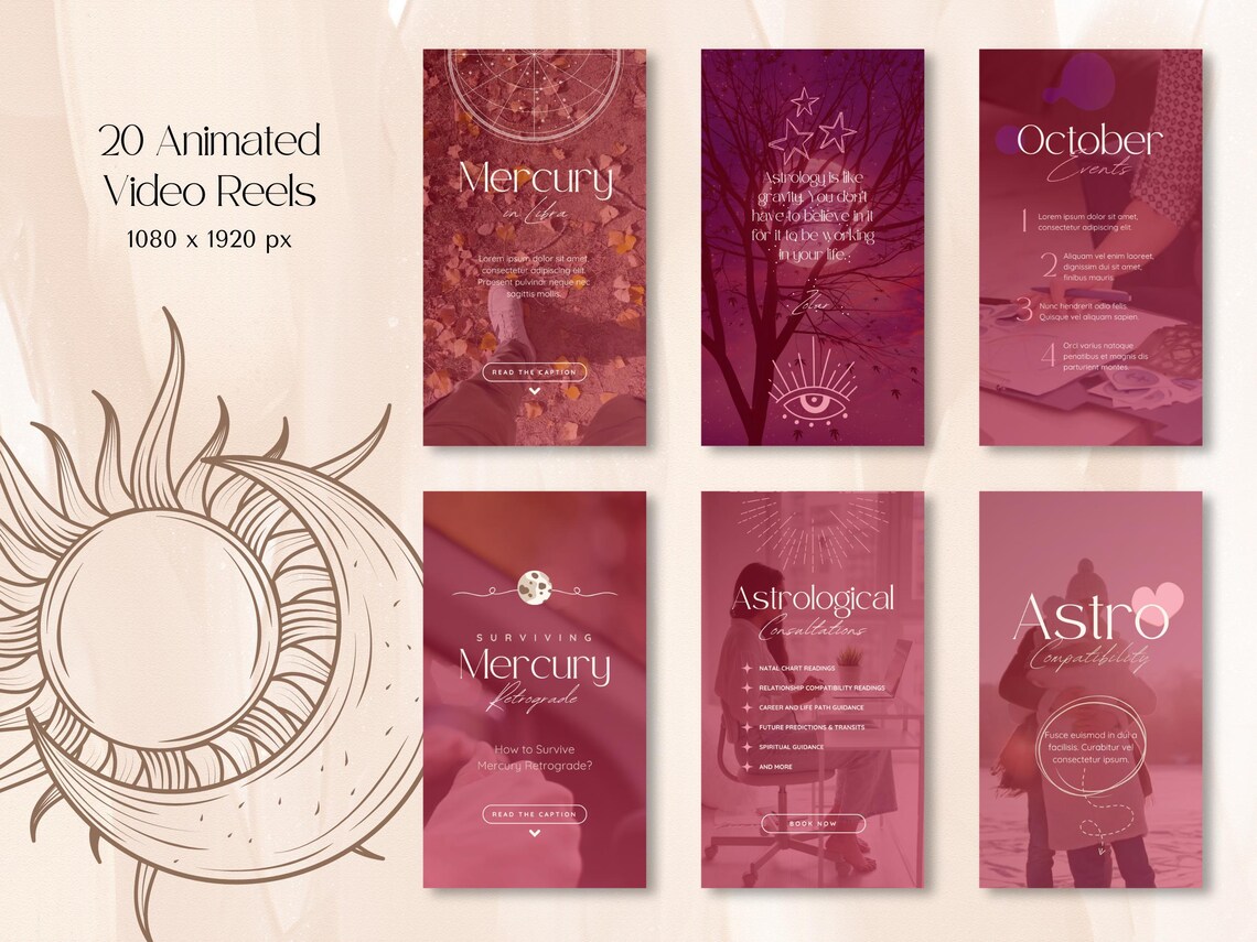 Astrology Reels Template: Animated Social Media, Instagram & Tiktok ...