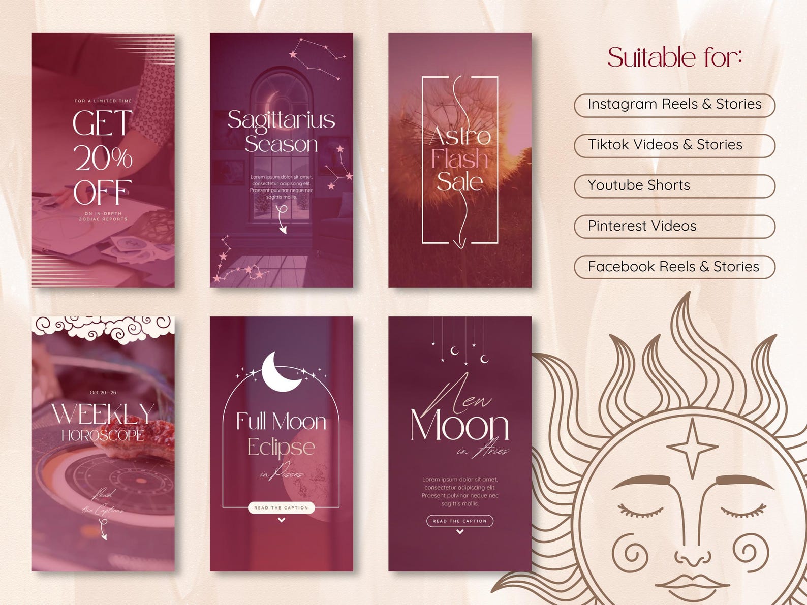 Astrology Reels Template: Animated Social Media, Instagram & Tiktok ...