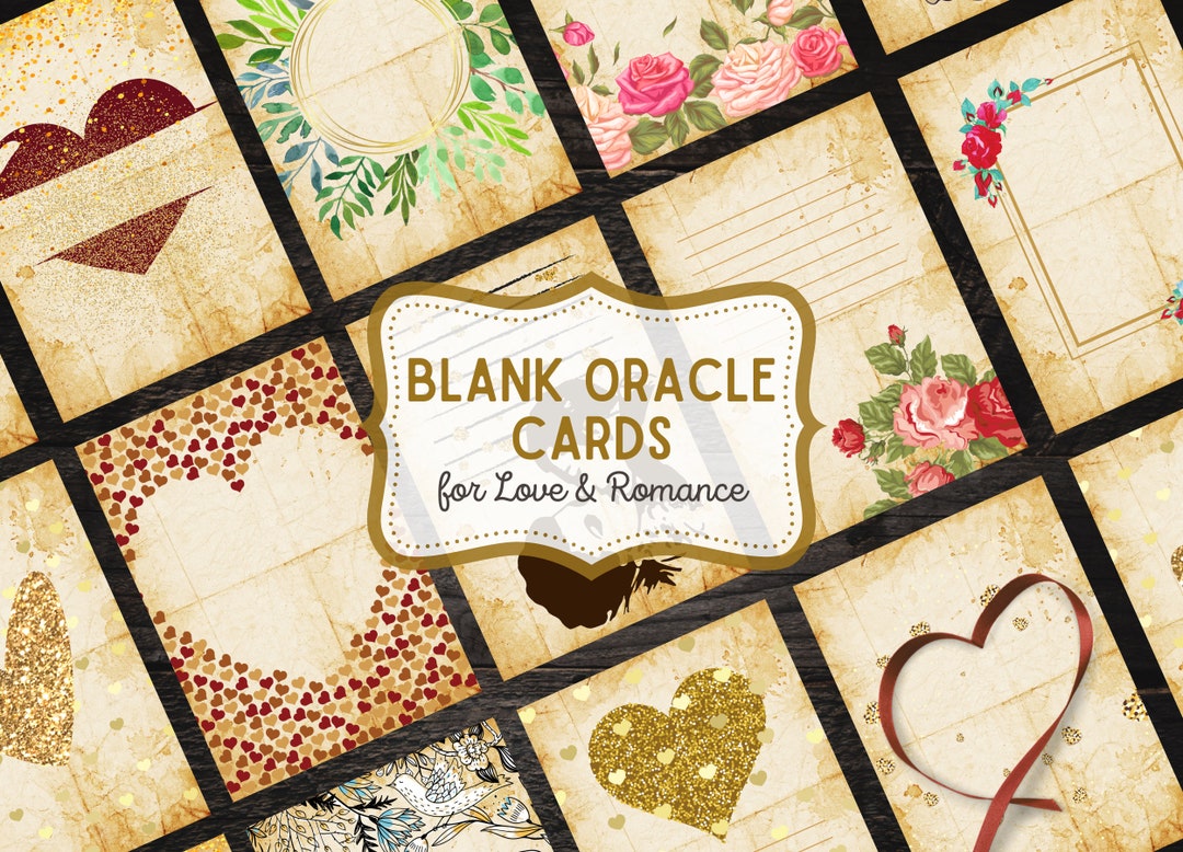 Blank Oracle Cards Printable, Make Your Own Oracle Cards, Love ...