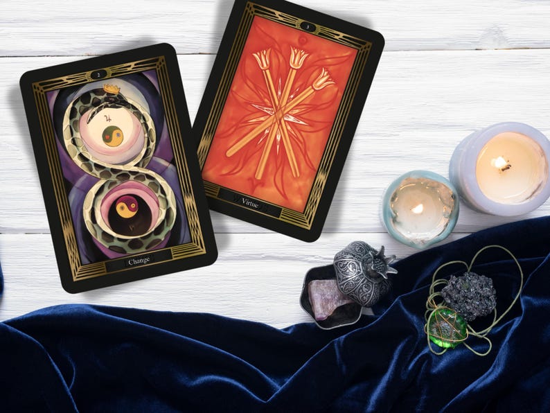 Thoth Tarot Set, Mini Thoth Tarot Cards + Thoth Tarot Mat, Crowley ...