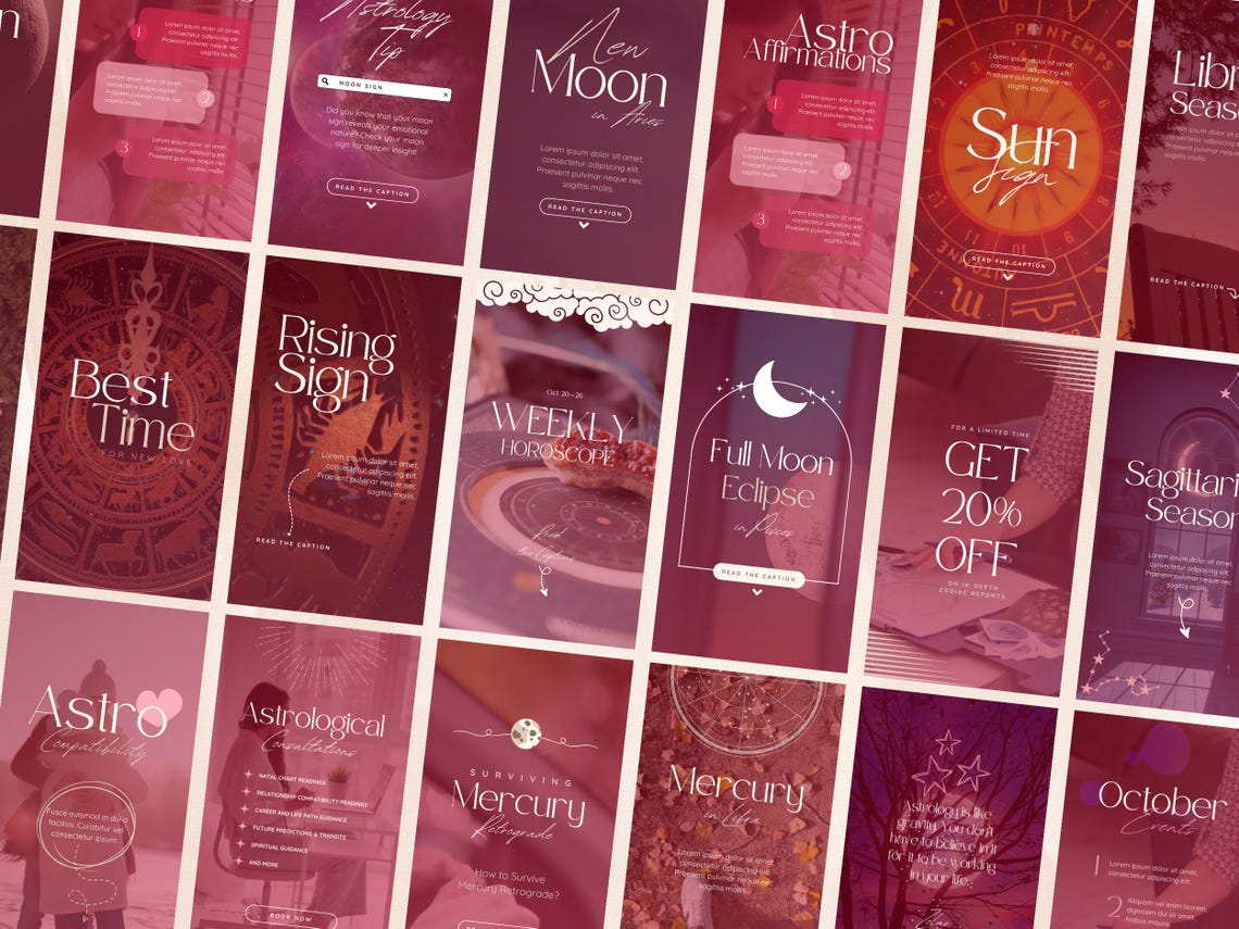 Astrology Reels Template: Animated Social Media, Instagram & Tiktok ...